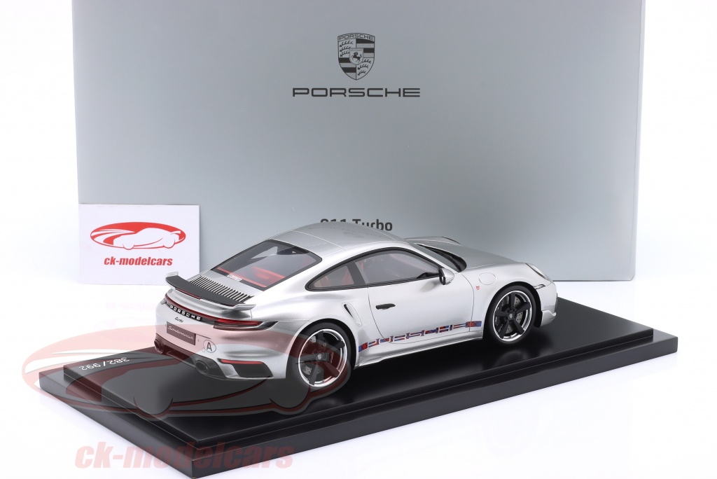 Spark 1:18 Porsche 911 First Turbo Sonderwunsch Remastered (992) argent ...