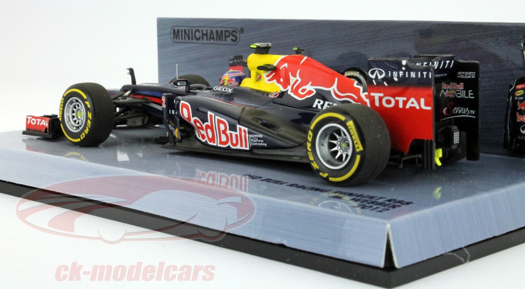 Minichamps 1:43 M. Webber Red Bull Renault RB8 formula 1 2012 410120002 ...