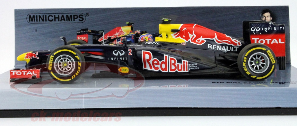 Minichamps 1:43 M. Webber Red Bull Renault RB8 formula 1 2012 410120002 ...