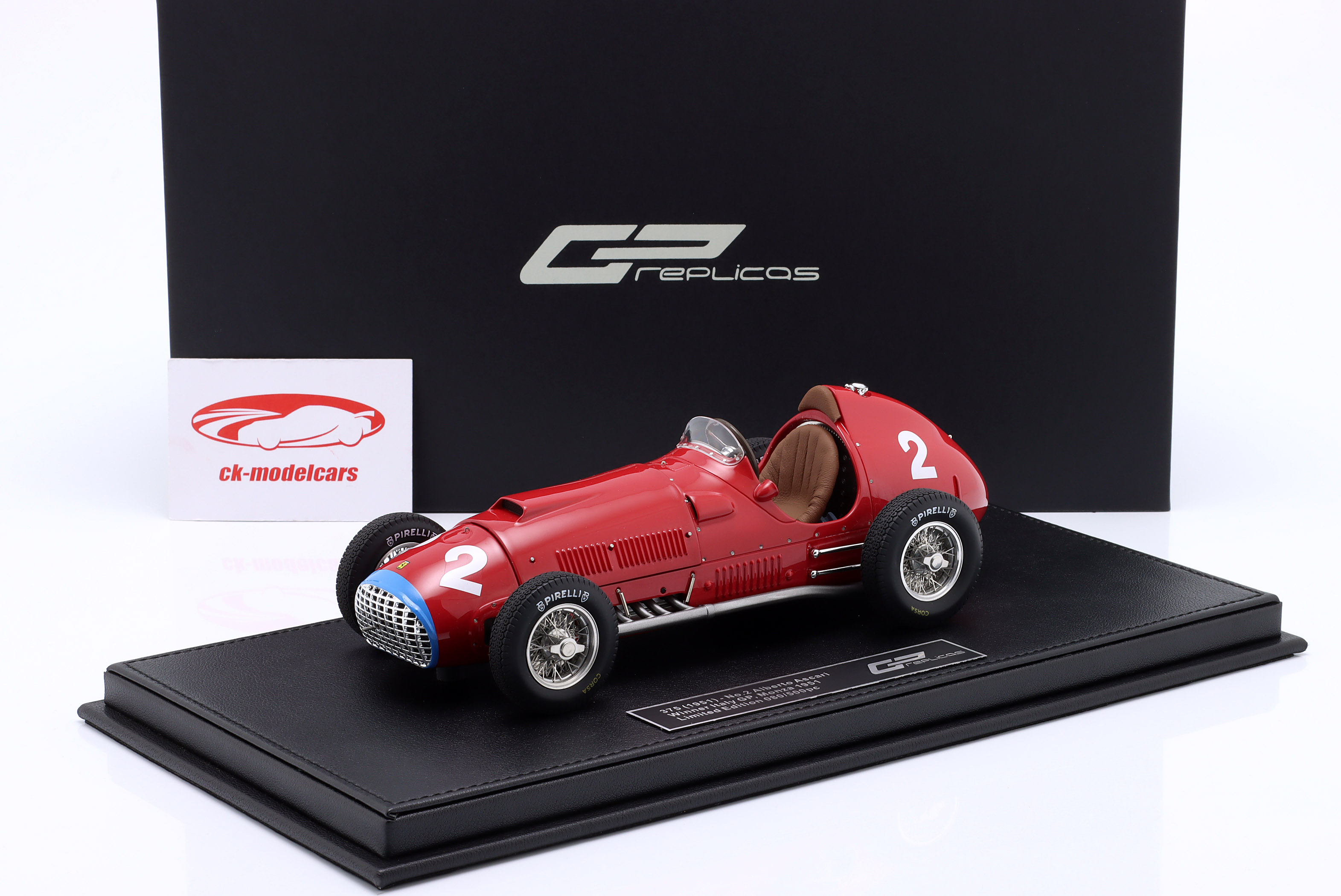 GP Replicas 1:18 Alberto Ascari Ferrari 375 #2 勝者 イタリア語 GP 式 1 1951 ...