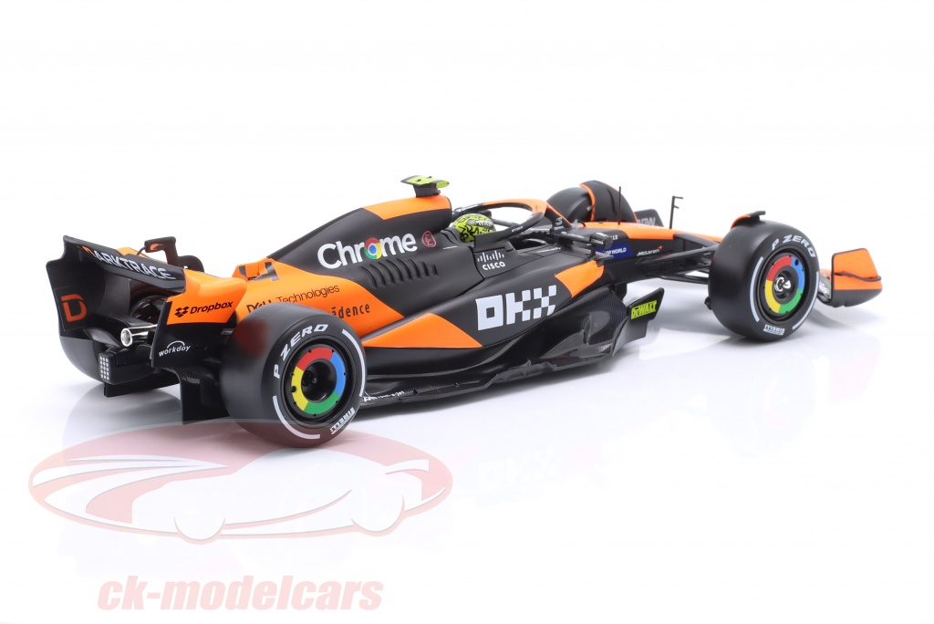 Bburago 1:24 Lando Norris McLaren MCL38 #4 Sieger Miami GP Formel 1 2024 18-28033 #4 Modellauto ...