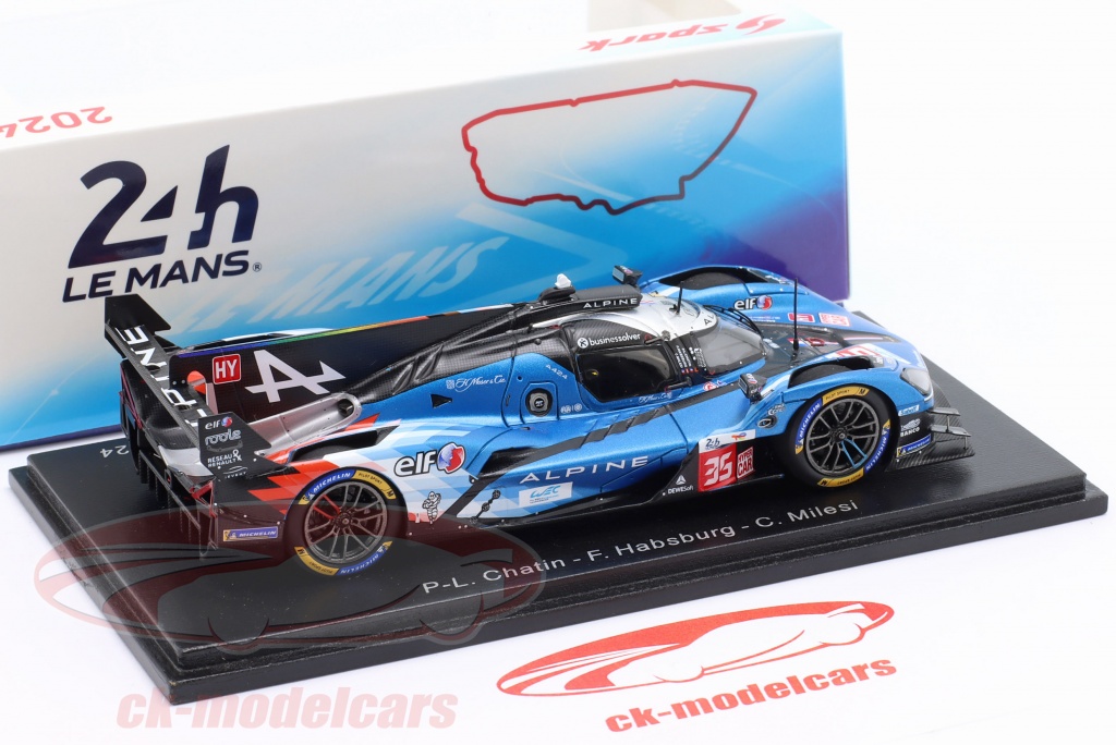 Spark 1:43 Alpine A424 #35 24h LeMans 2024 Chatin, Habsburg, Milesi ...