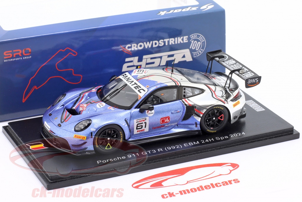 Spark 1:43 Porsche 911 (992) GT3 R #61 24h Spa 2024 Bamber, D'Silva ...
