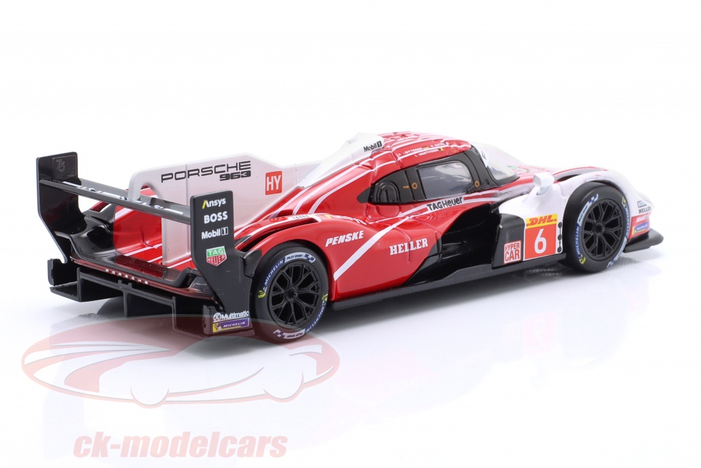 Bburago 1:43 Penske Porsche 963 #6 24h LeMans 2024 Estre, Lotterer, Vanthoor 18-60057P2 #6 ...