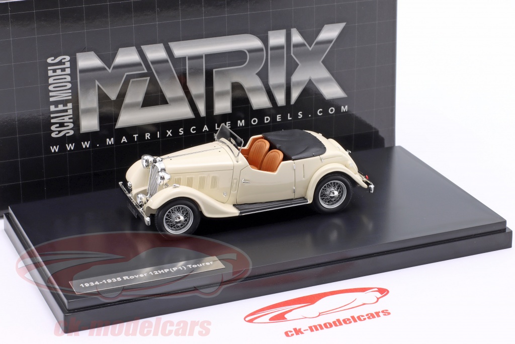 Matrix 1:43 Rover 12HP (P1) Tourer Year 1934-1935 white MX41706-133 ...
