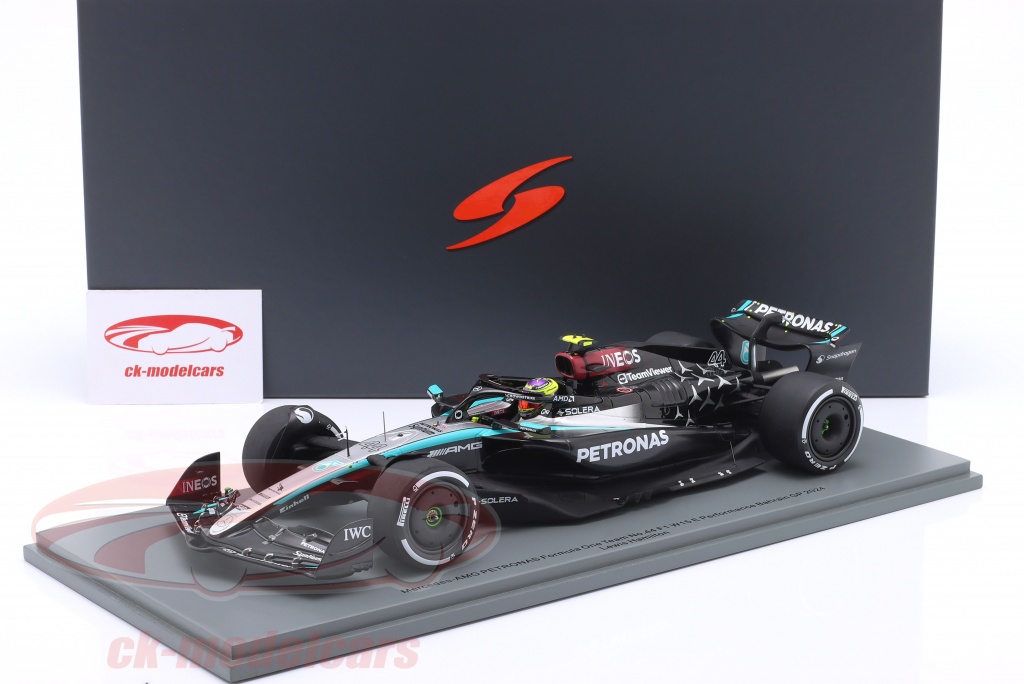 Spark 1:18 Lewis Hamilton Mercedes-AMG F1 W15 #44 Bahrain GP Formel 1 2024 18S976 Modellauto ...