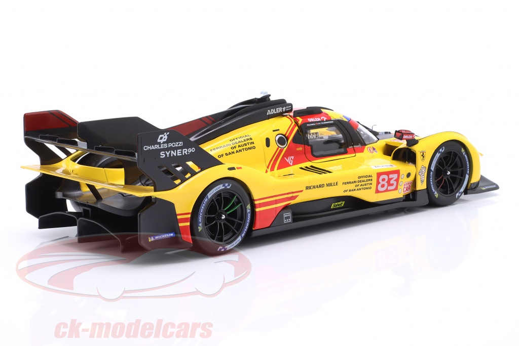 Bburago 1:18 Ferrari 499P #83 24h LeMans 2024 Kubica, Shwartzman, Ye 18 ...