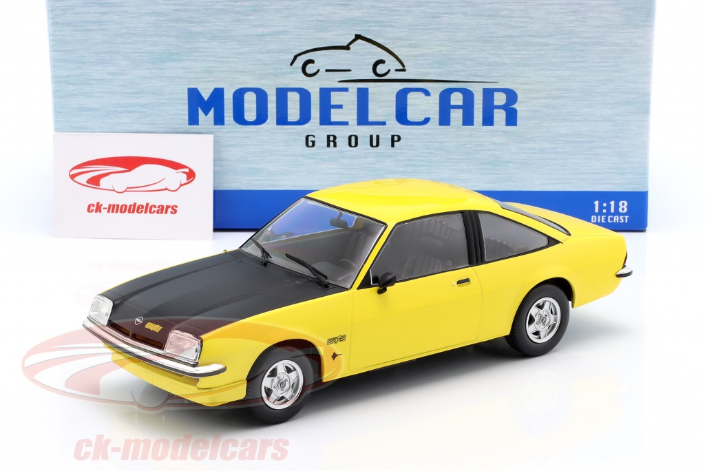 ModelCarGroup 1:18 Opel Manta B GT /E Baujahr 1975 gelb / schwarz ...