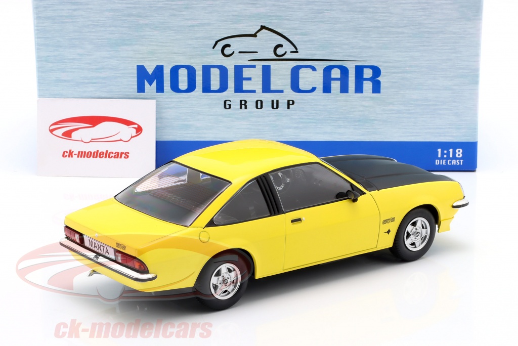 ModelCarGroup 1:18 Opel Manta B GT /E Baujahr 1975 gelb / schwarz ...