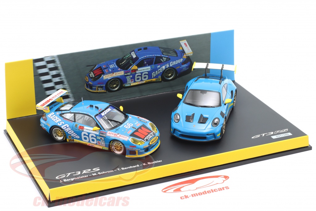 Minichamps 1:43 2-Car Set Porsche 911 (992) GT3 RS & Porsche 911 (996) GT3 RS #66 WAP0205120SGT3 ...