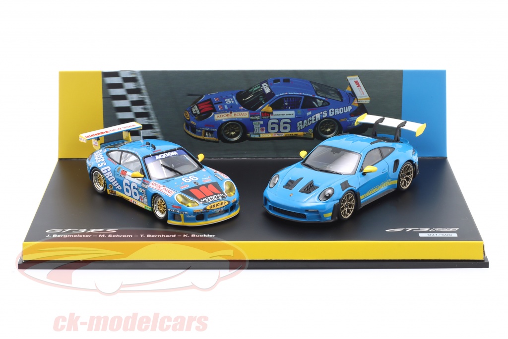 Minichamps 1:43 2-Car Set Porsche 911 (992) GT3 RS & Porsche 911 (996) GT3 RS #66 WAP0205120SGT3 ...