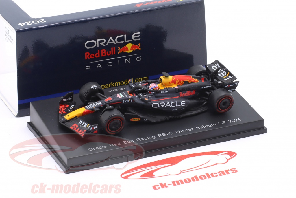 Spark 1:64 Max Verstappen Red Bull RB20 #1 Winner Bahrain GP Formula 1 World Champion 2024 Y370 ...