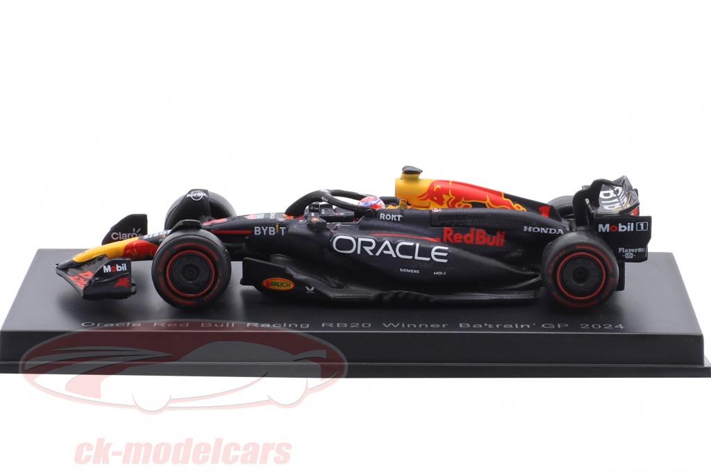 Spark 1:64 Max Verstappen Red Bull RB20 #1 Winner Bahrain GP Formula 1 World Champion 2024 Y370 ...