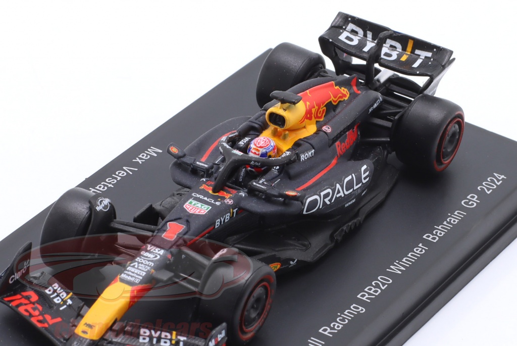 Spark 1:64 Max Verstappen Red Bull RB20 #1 Winner Bahrain GP Formula 1 World Champion 2024 Y370 ...