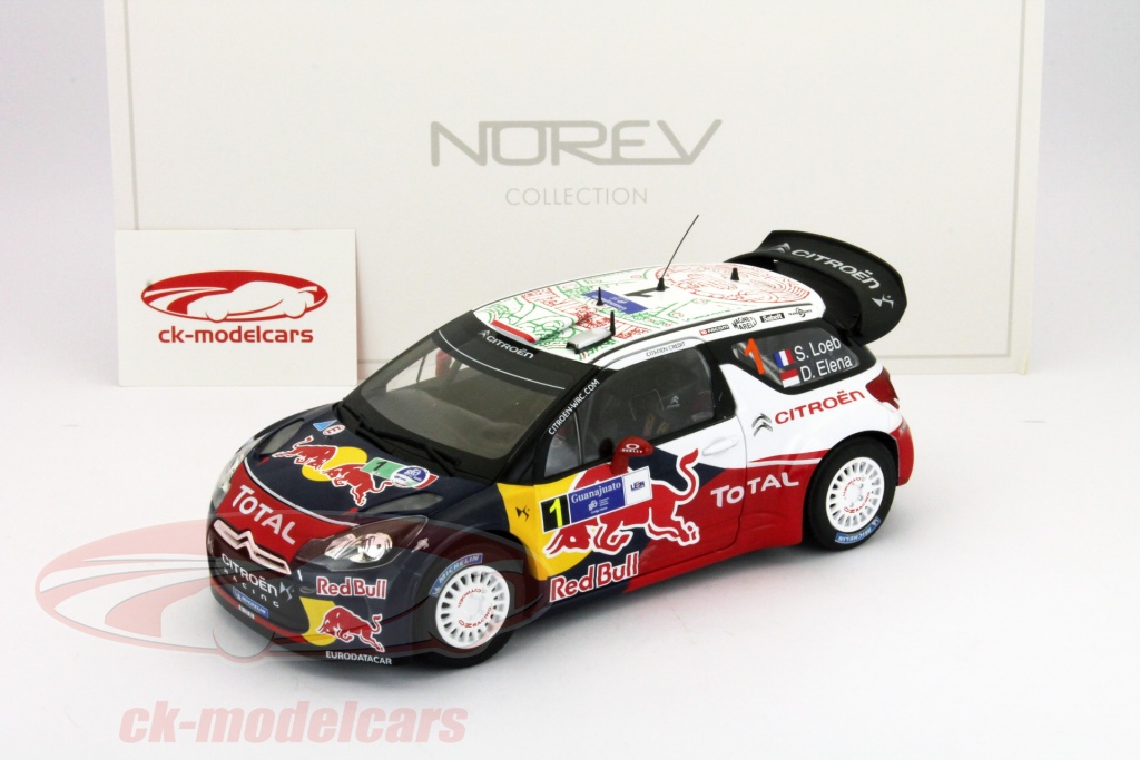 Norev 1:18 Citroen DS3 WRC #1 Loeb, Elena Winner Rally Mexico 2011 ...