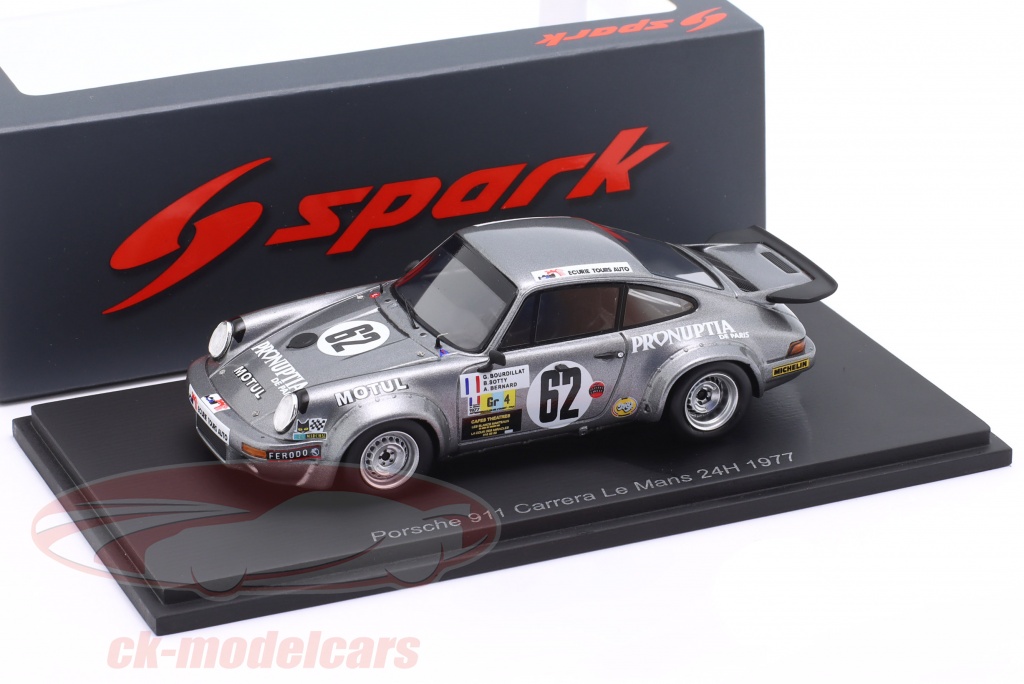 Spark 1:43 Porsche 911 Carrera #62 24h LeMans 1977 Bourdillat, Sotty ...