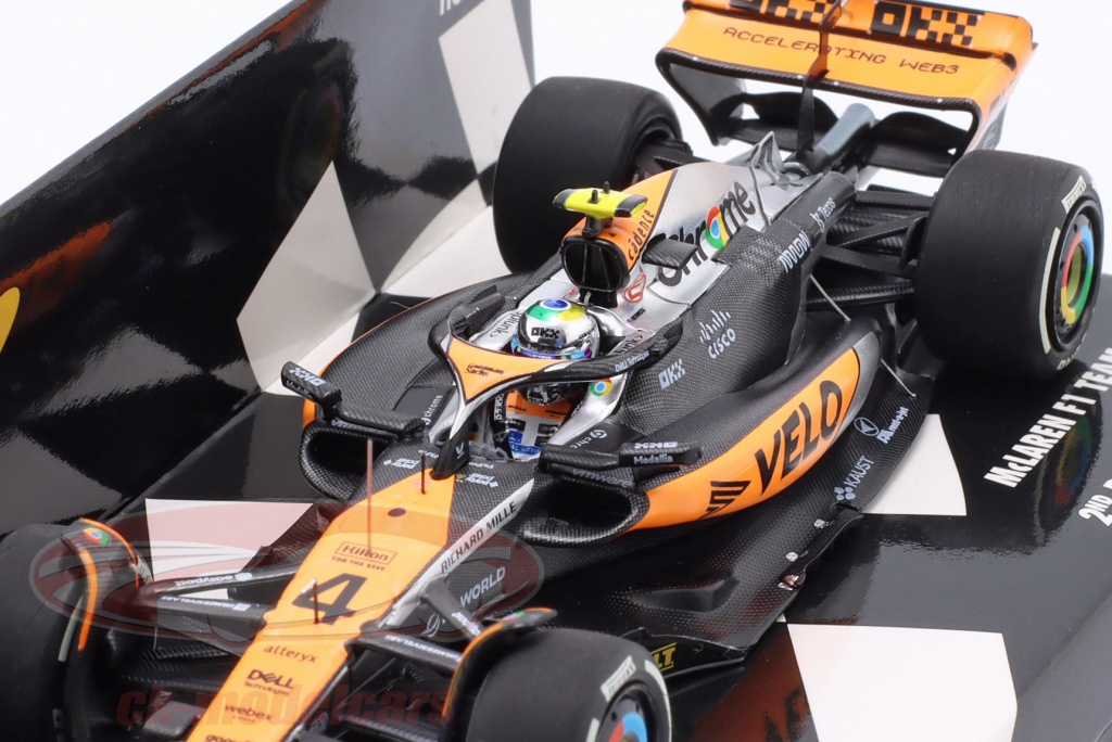 Minichamps 1:43 Lando Norris McLaren MCL60 #4 2nd British GP Formula 1 2023 537235404 model car ...