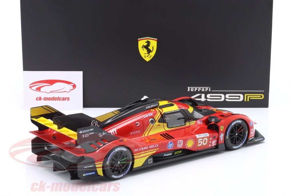 Bburago 1:18 Ferrari 499P #50 Winner 24h LeMans 2024 Fuoco, Molina ...