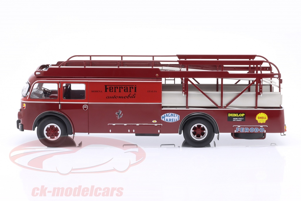 CMR 1:18 Fiat 642 RN2 Bartoletti Ferrari Race Car Transporter dark red ...
