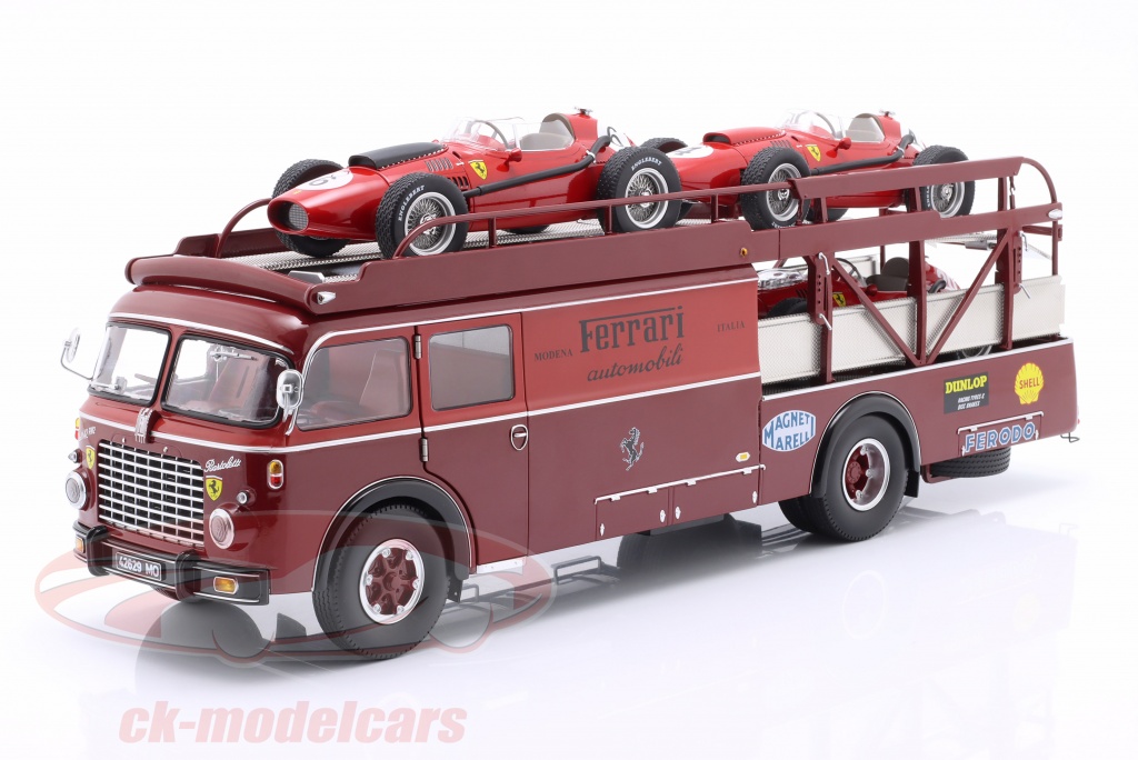 CMR 1:18 Fiat 642 RN2 Bartoletti Ferrari Racetransporter donkerrood ...