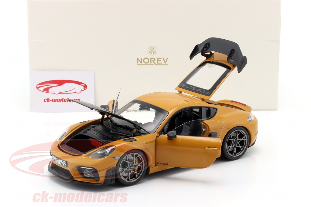 Norev 1:18 Porsche Cayman GT4 RS Weissach package 2023 Bahama yellow 187252 model car 187252 ...