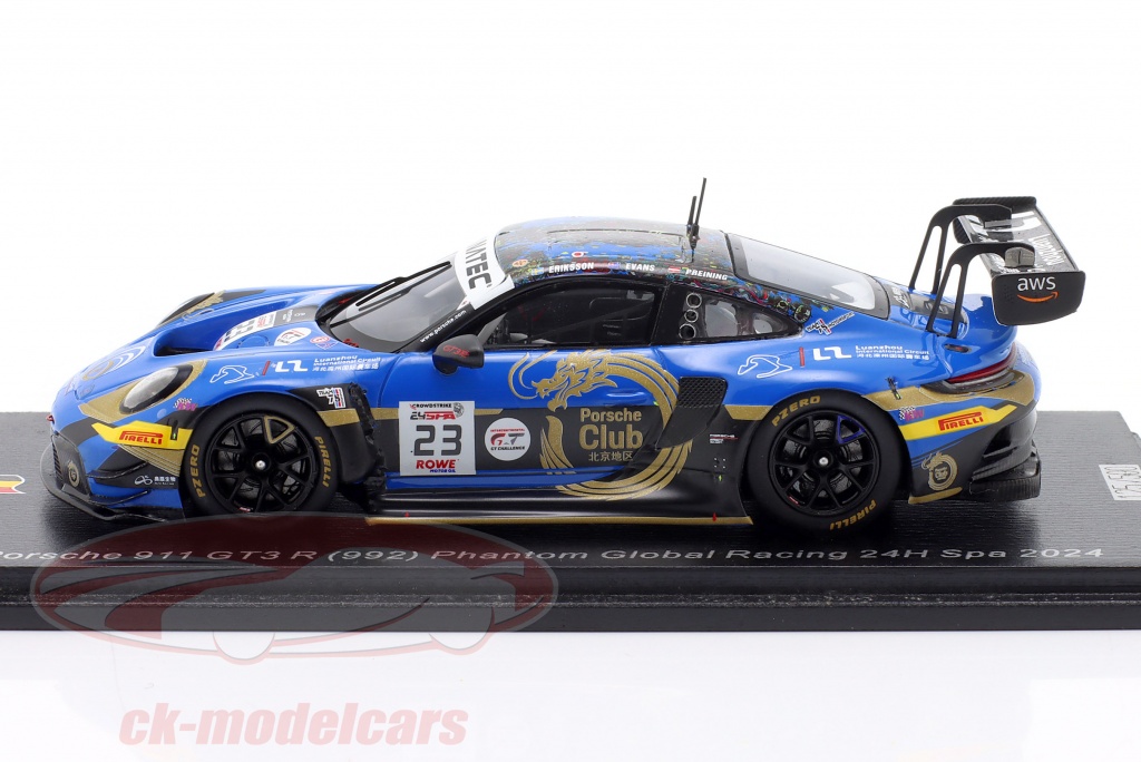 Spark 1:43 Porsche 911 (992) GT3 R #23 24h Spa 2024 Phantom Global ...