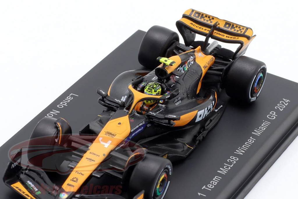 Spark 1:64 Lando Norris McLaren MCL38 #4 Winner Miami GP Formula 1 2024 ...