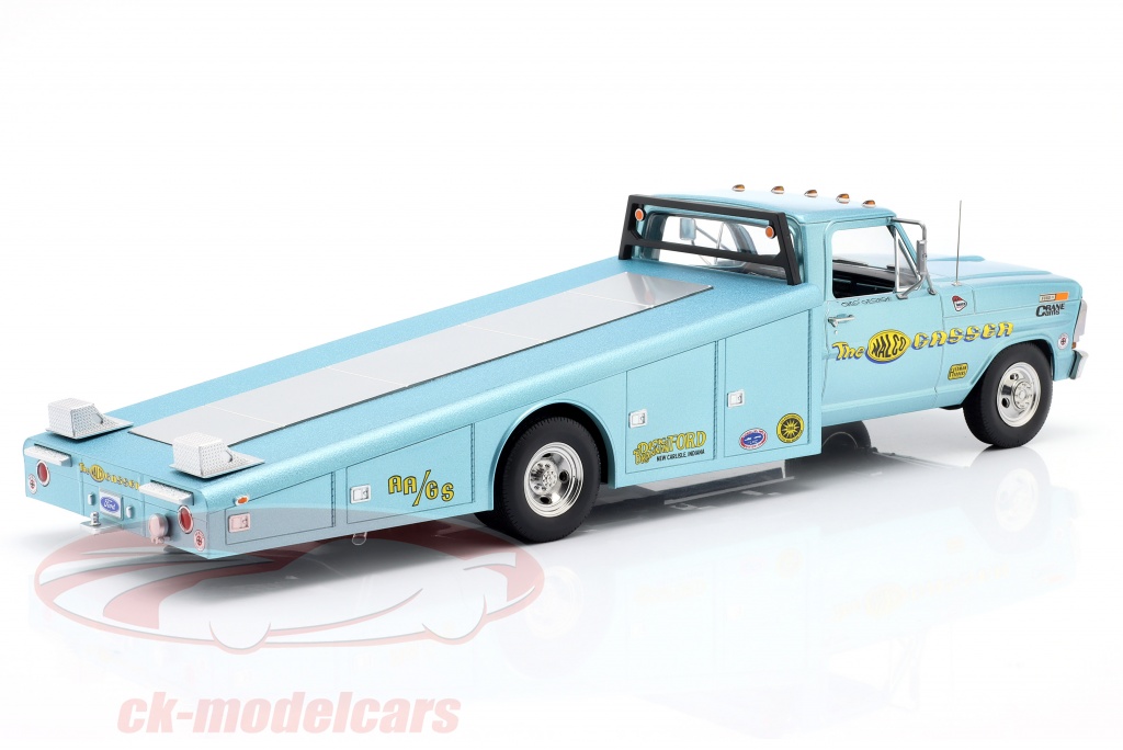 GMP 1:18 Ford F-350 Ramp Truck "The Malco Gasser" Year 1970 light blue ...