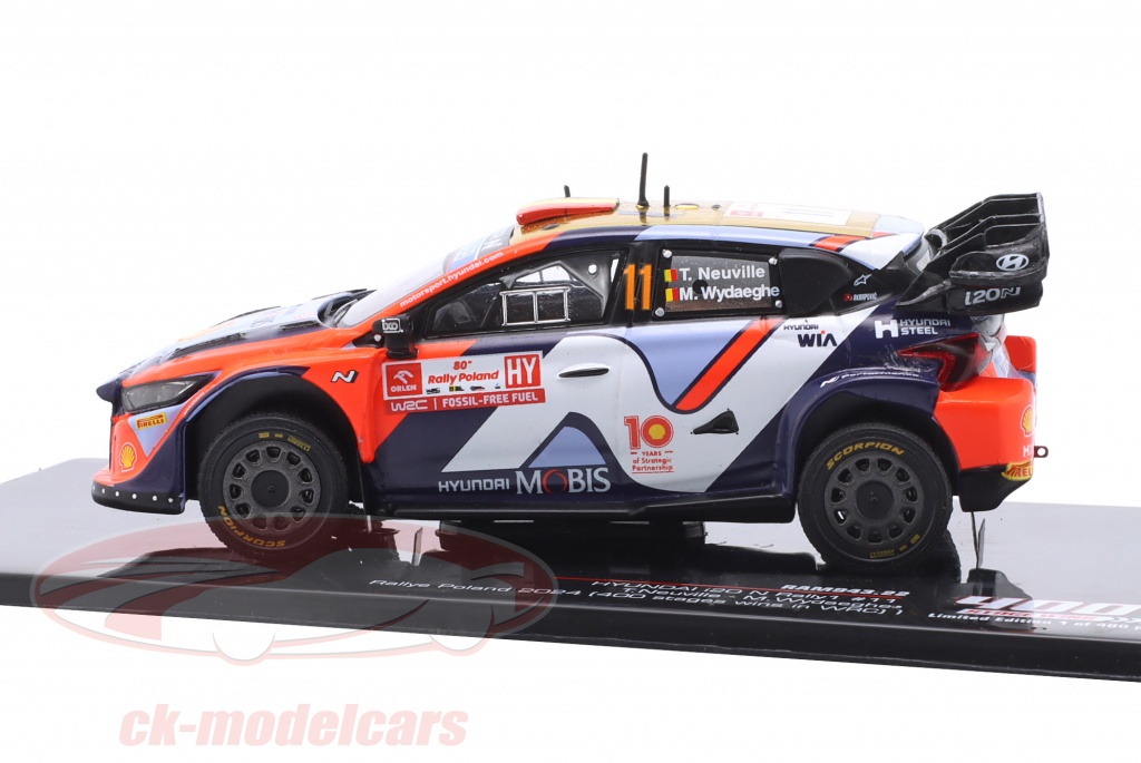 Ixo 1:43 Hyundai i20 N Rally1 Hybrid #11 4ème Rallye Polen 2024 ...