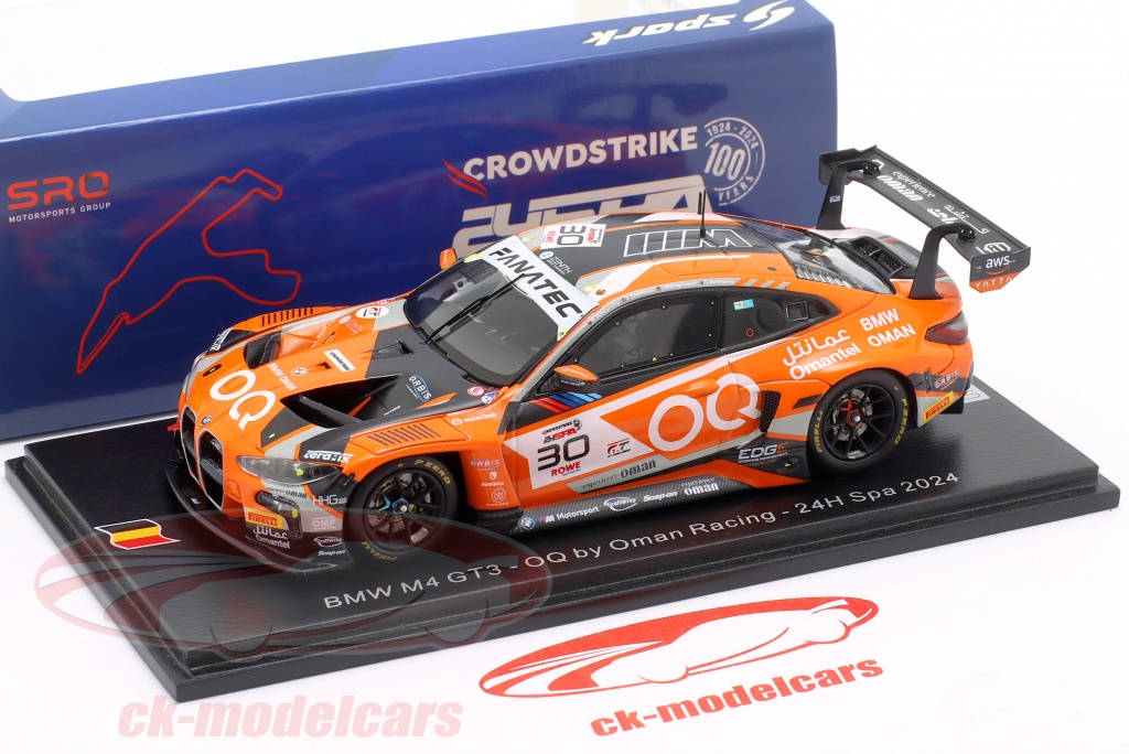 Spark 1:43 BMW M4 GT3 #30 24h Spa 2024 OQ by Oman Racing SB820 Modellauto SB820 9580006728203