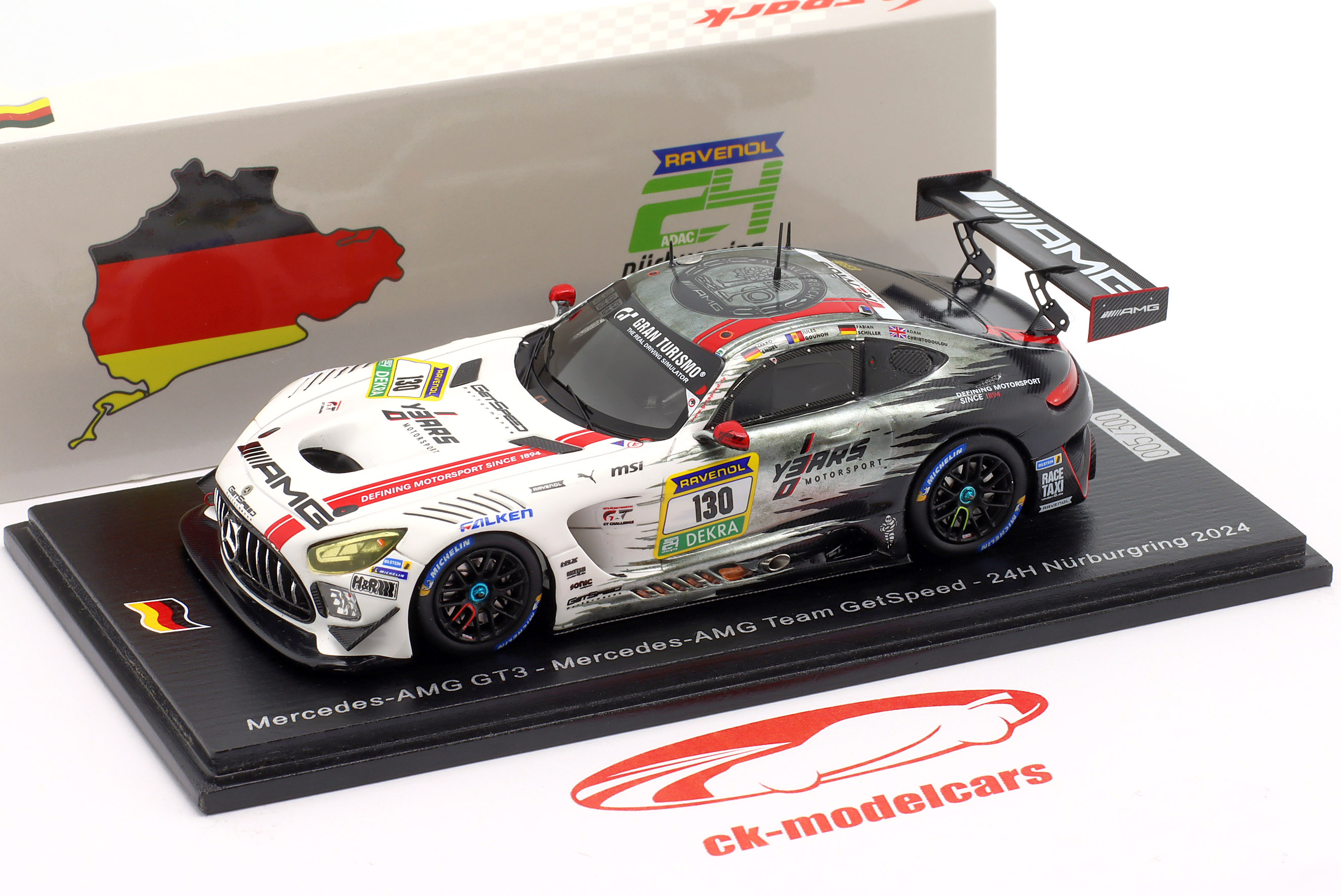 Spark 1:43 Mercedes-AMG GT3 #130 24小时 Nürburgring 2024 Mercedes-AMG Team GetSpeed SG956 模型 汽车 ...