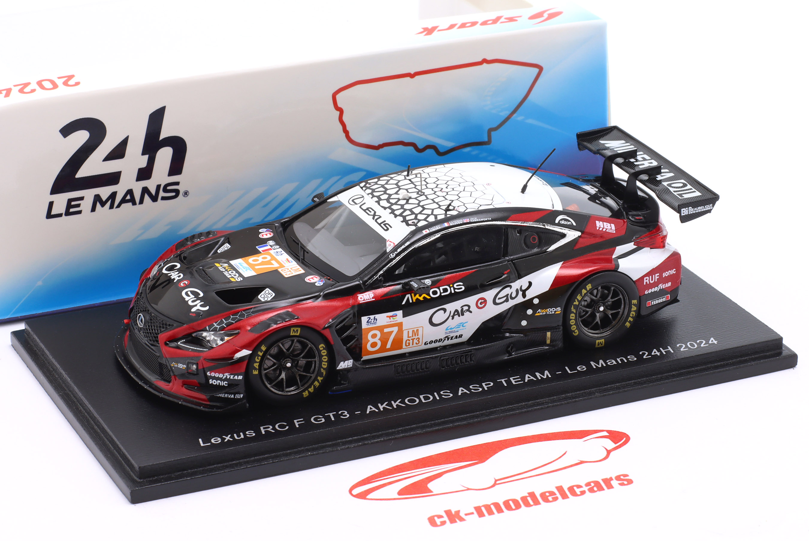 Spark 1:43 Lexus RC F GT3 #87 24小时 LeMans 2024 Akkodis ASP Team S9158 ...