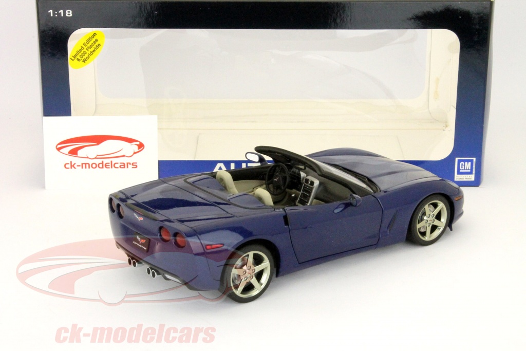 AUTOart 1:18 Chevrolet Corvette C6 convertible blue 71222 model car ...