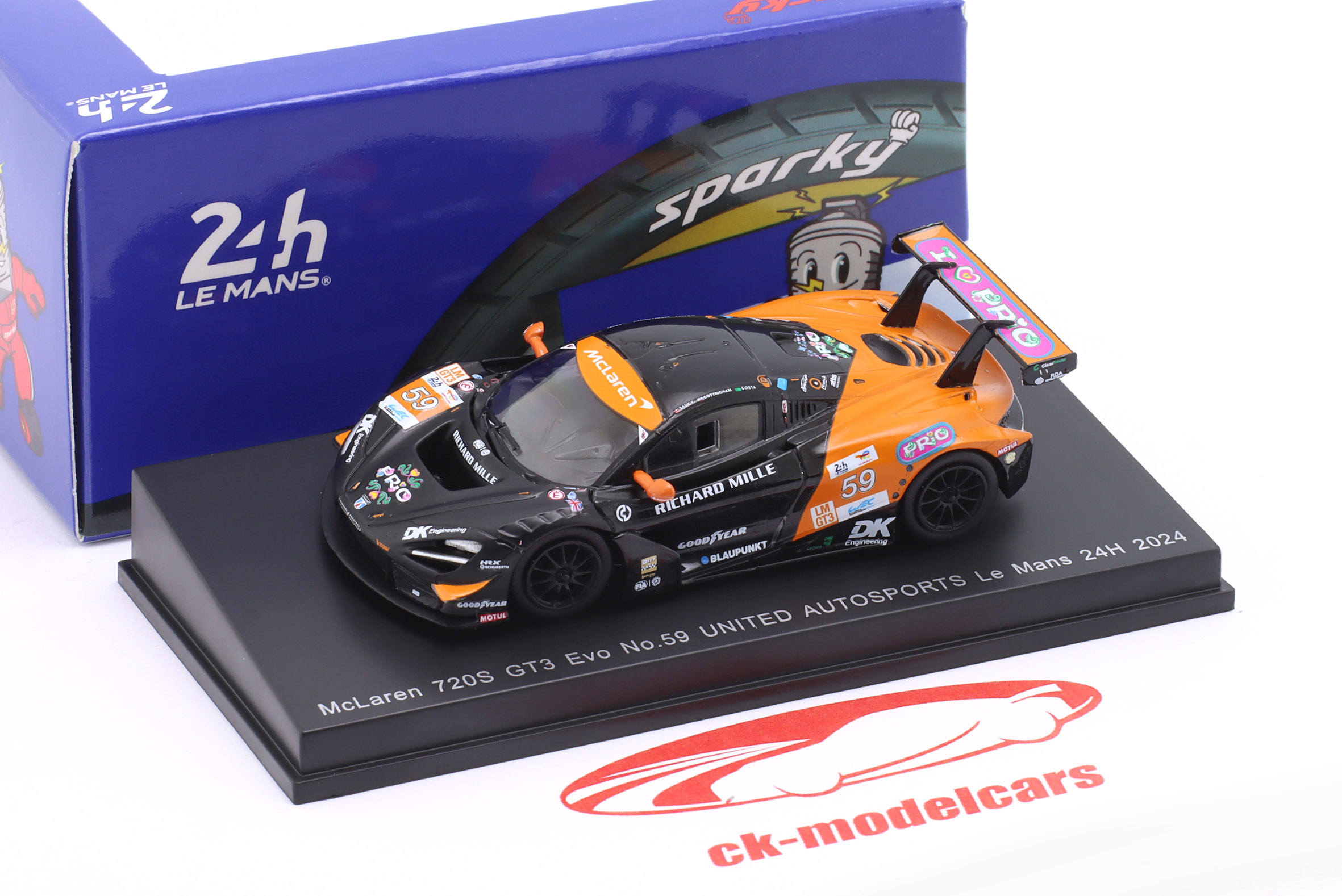 Spark 1:64 McLaren 720S GT3 Evo #59 24h LeMans 2024 United Autosports Y397 モデル 車 Y397 9580006133977