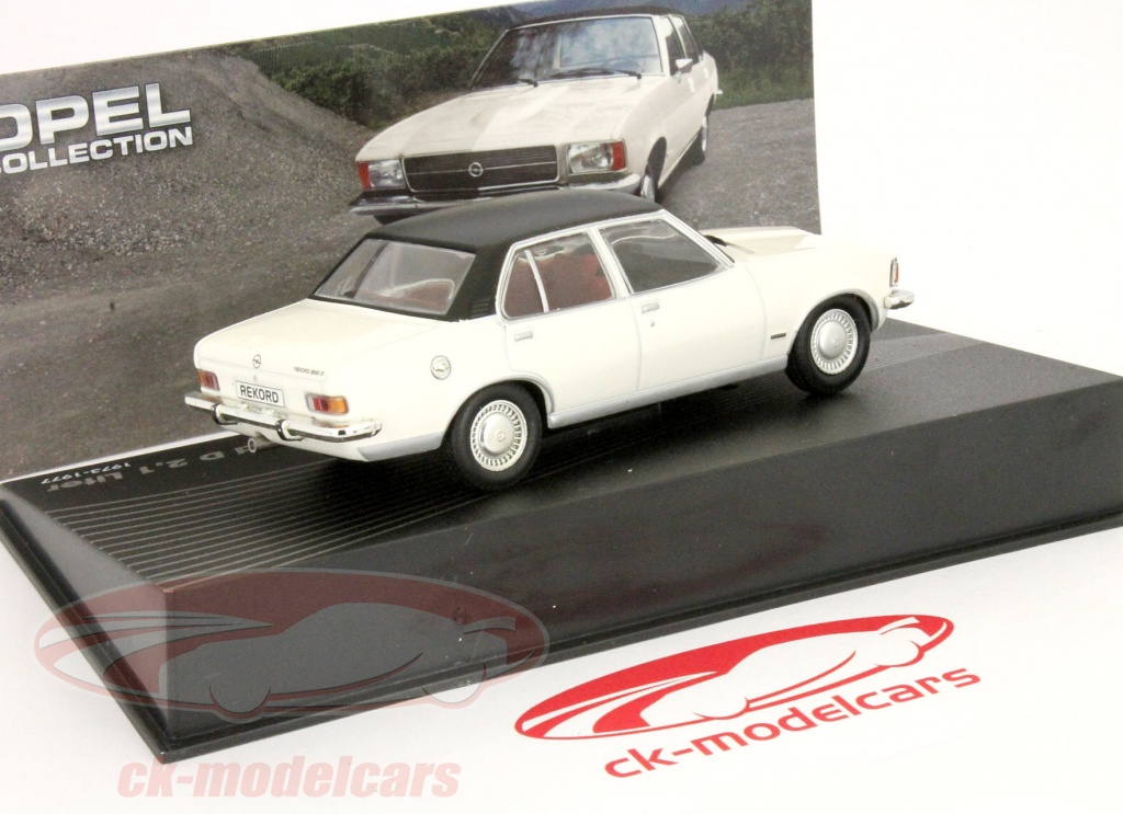 Ixo 1:43 Opel Rekord D 2,1 Liter 1973-1977 cream white with black roof ...