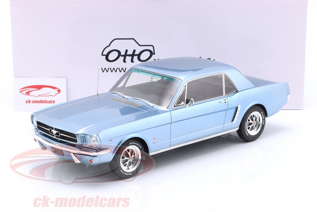 Ottomobile 1:12 Ford Mustang V8 Hardtop Bouwjaar 1965 zilverblauw G089 ...