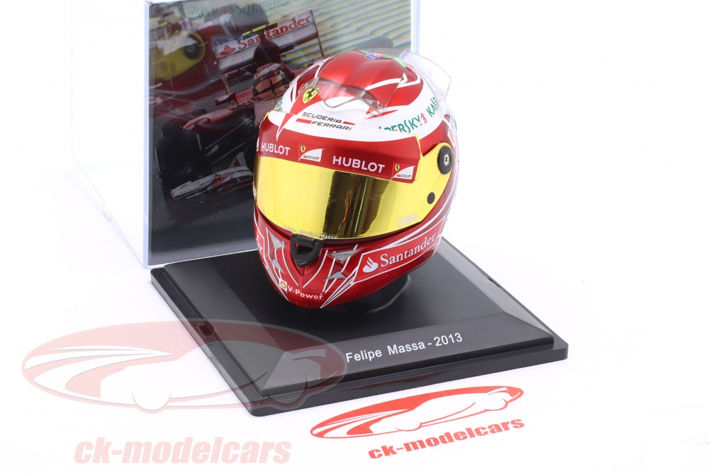 Spark 1:5 Felipe Massa Scuderia Ferrari #4 Formula 1 2013 helmet ...