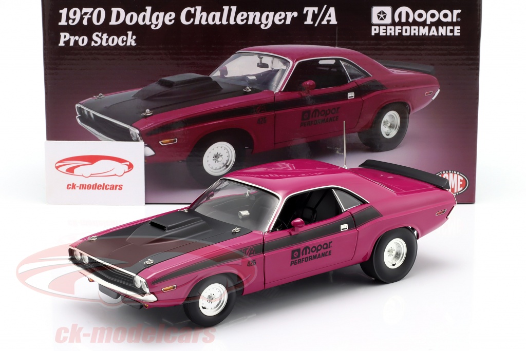 GMP 1:18 Dodge Challenger T/A Pro Stock 建造年份 1970 粉色的 A1806029 模型 汽车 ...