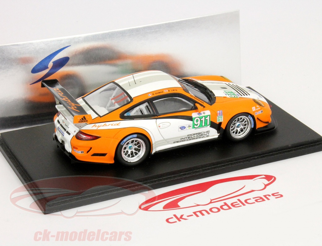 Spark 1:43 Porsche 997 GT3 R Hybrid 2.0 # 991 2011 orange / blanc S3389 ...