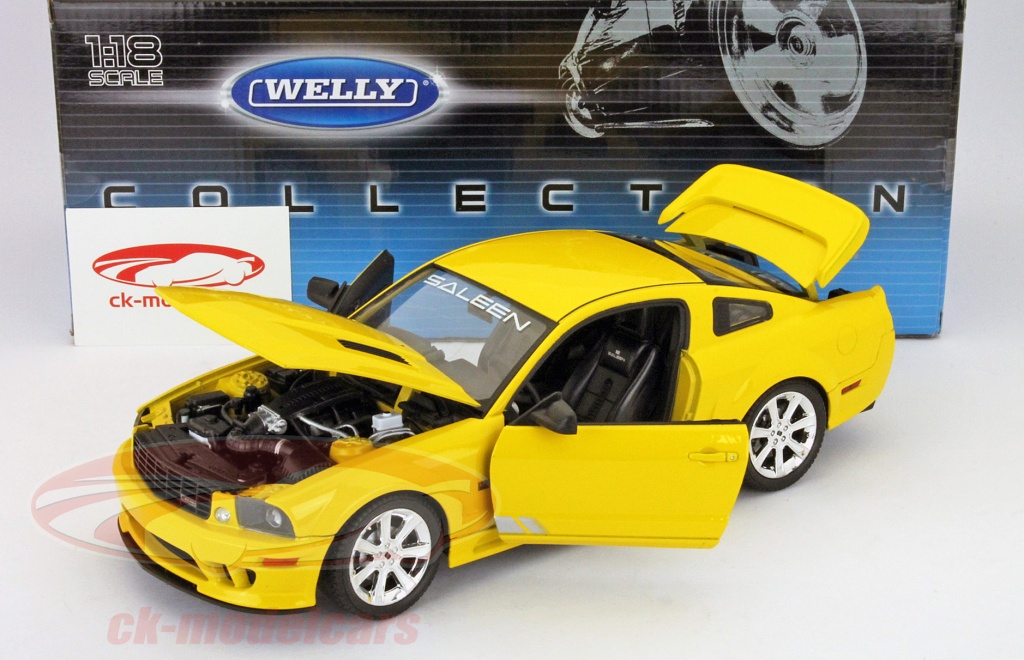 Welly 1:18 Saleen S281 E Mustang 2007 yellow 12569 model car 12569 781714256913