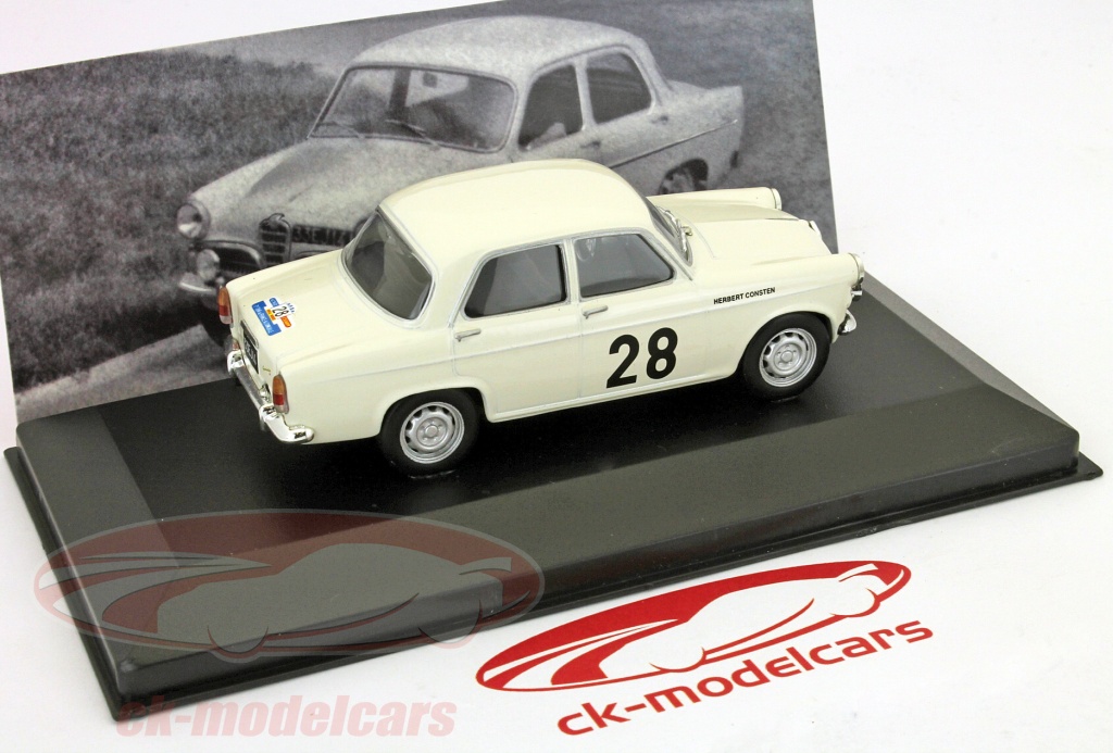 Ixo 1:43 H. Bernard Consten Alfa Romeo Giulietta TI #28 Tour Auto 1958 ...