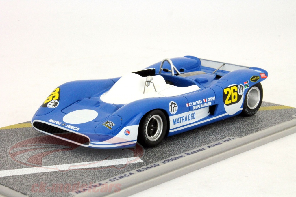 Spark 1:43 Matra-Simca MS660 #26 1000km Argentina 1971 Beltoise, Cevert ...