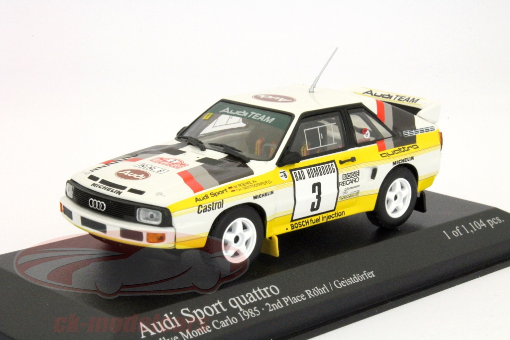 Minichamps 1:43 Audi Sport Quattro Rally Monte Carlo 1985 Röhrl ...