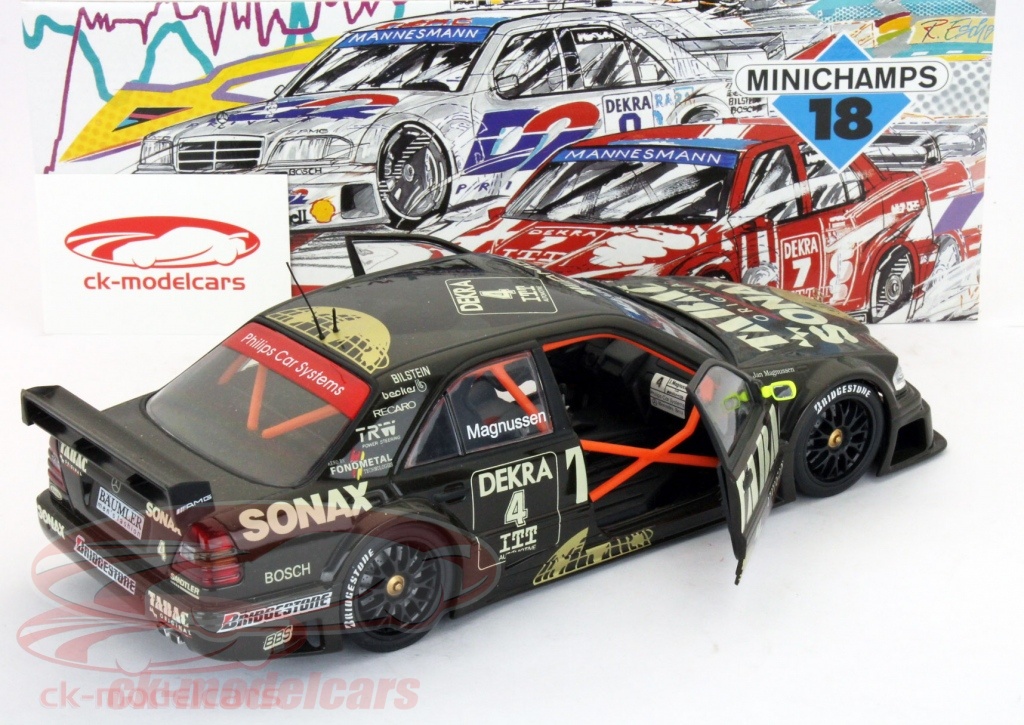 Minichamps 1:18 J. Magnussen Mercedes C-Class AMG DTM #4 Team 1995 ...