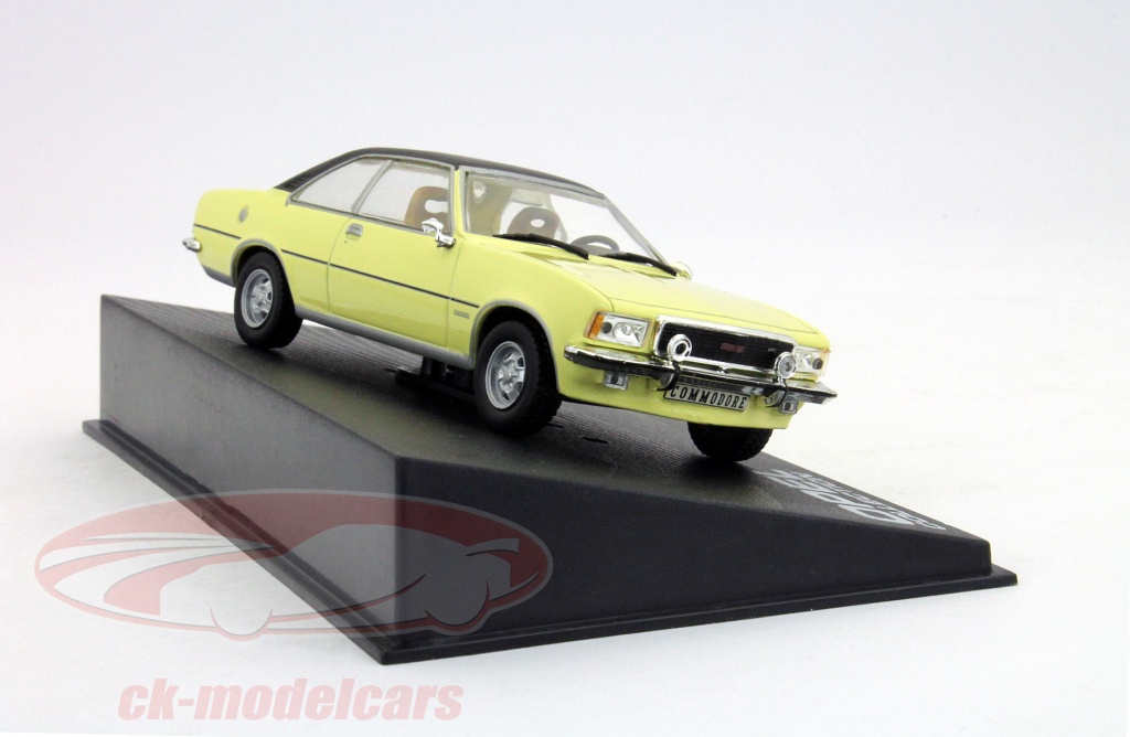 Ixo 1:43 Opel Commodore B GS / E Year 1972-1977 cream yellow Altaya ...