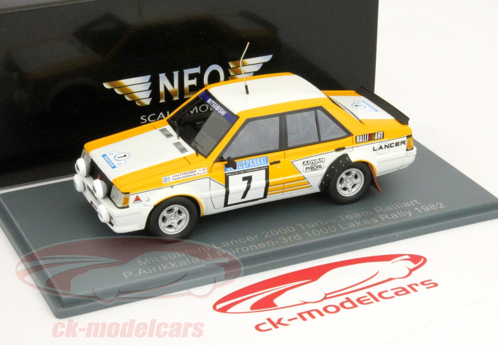 Neo 1:43 Mitsubishi Lancer 2000 Turbo #7 1000 Lakes Rally 1983 NEO45690 ...