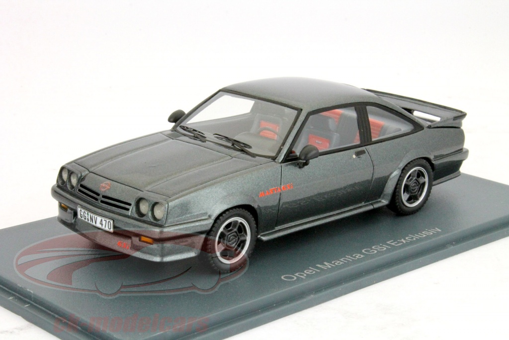 Neo 1:43 Opel Manta GSI Exclusiv Irmscher Årgang 1985 grå NEO45470 model bil NEO45470 173078