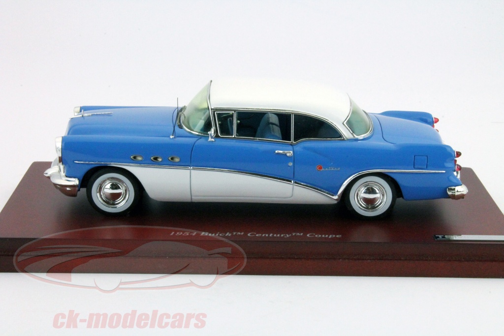 True Scale 1:43 Buick Century Coupe Baujahr 1954 blau / weiß TSM114337 ...