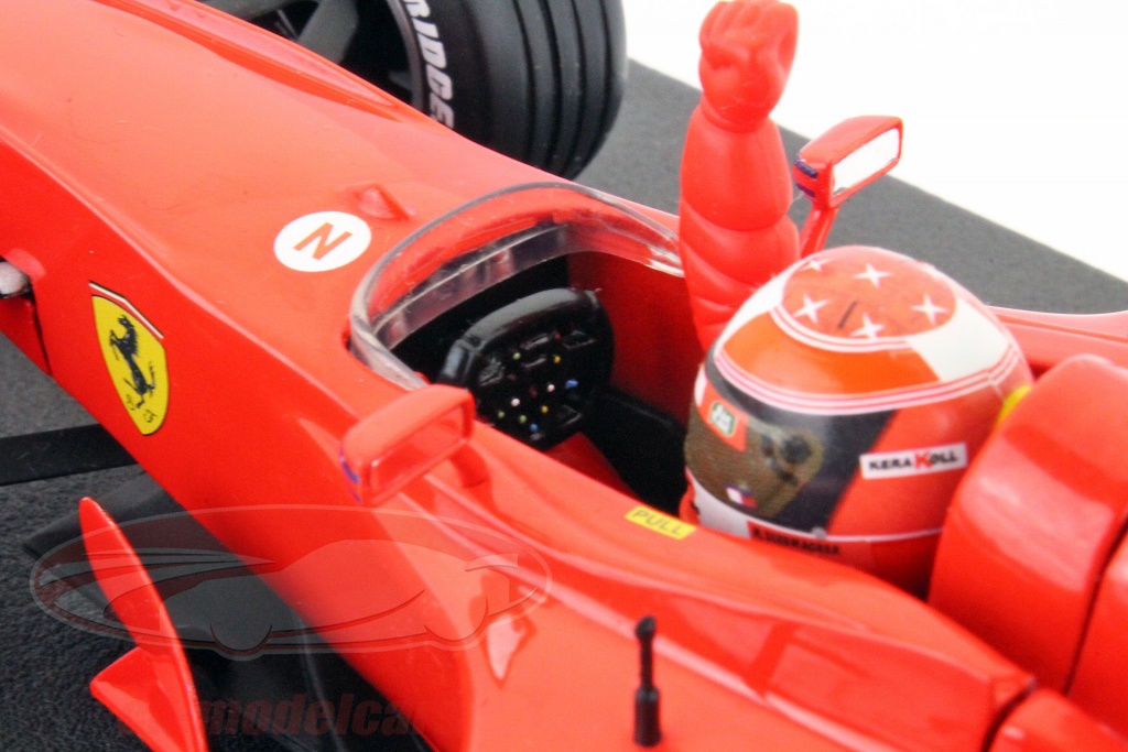 HotWheels 1:18 M. Schumacher Ferrari F1-2000 World Champion Formula 1 2000 Suzuka GP 50930 model ...