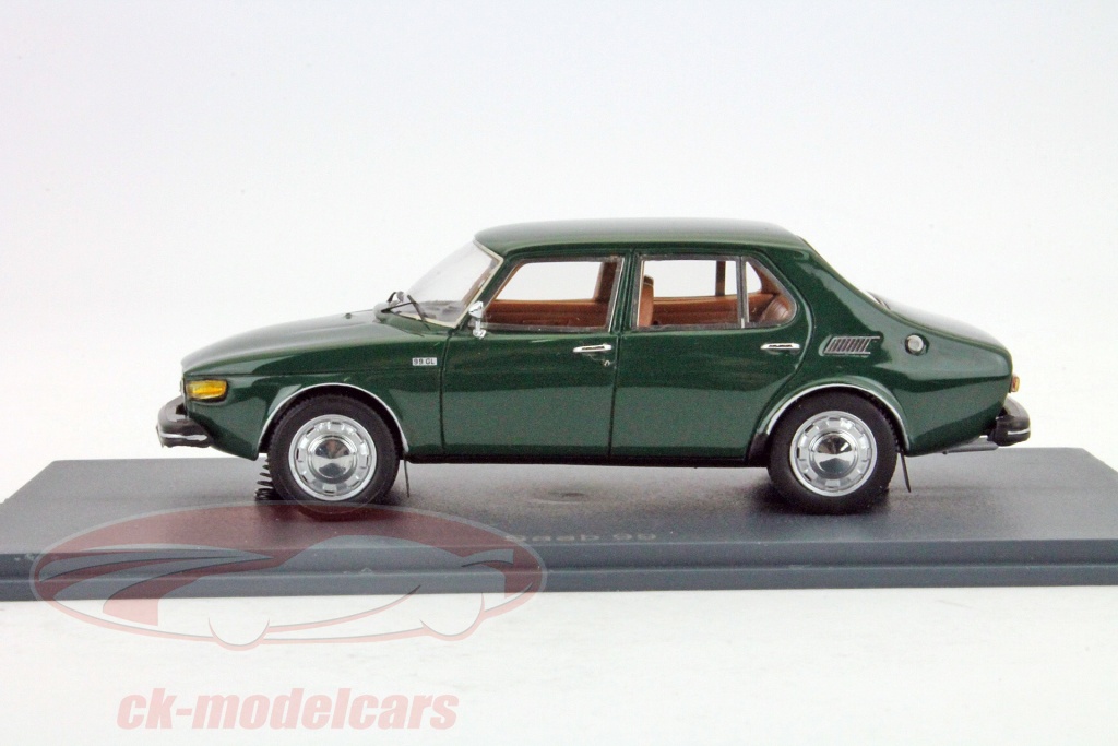 Neo 1:43 Saab 99 dark green NEO43677 model car NEO43677 0874250436779